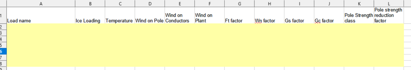 Load Combinations Excel import – Poles 'n' Wires